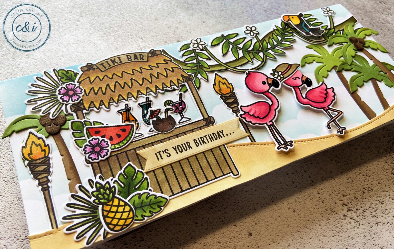 Sunny Studio Stamps Tiki Time | Color and Ink